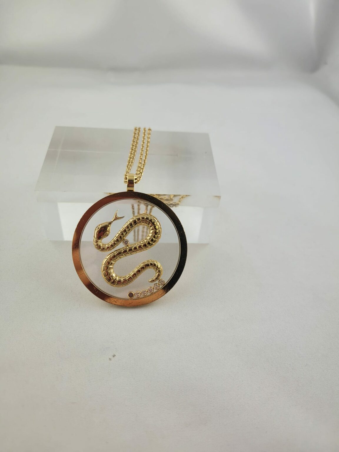 Collier Chopard en Or Jaune 57grs avec Diamants - Luxe et Prestige